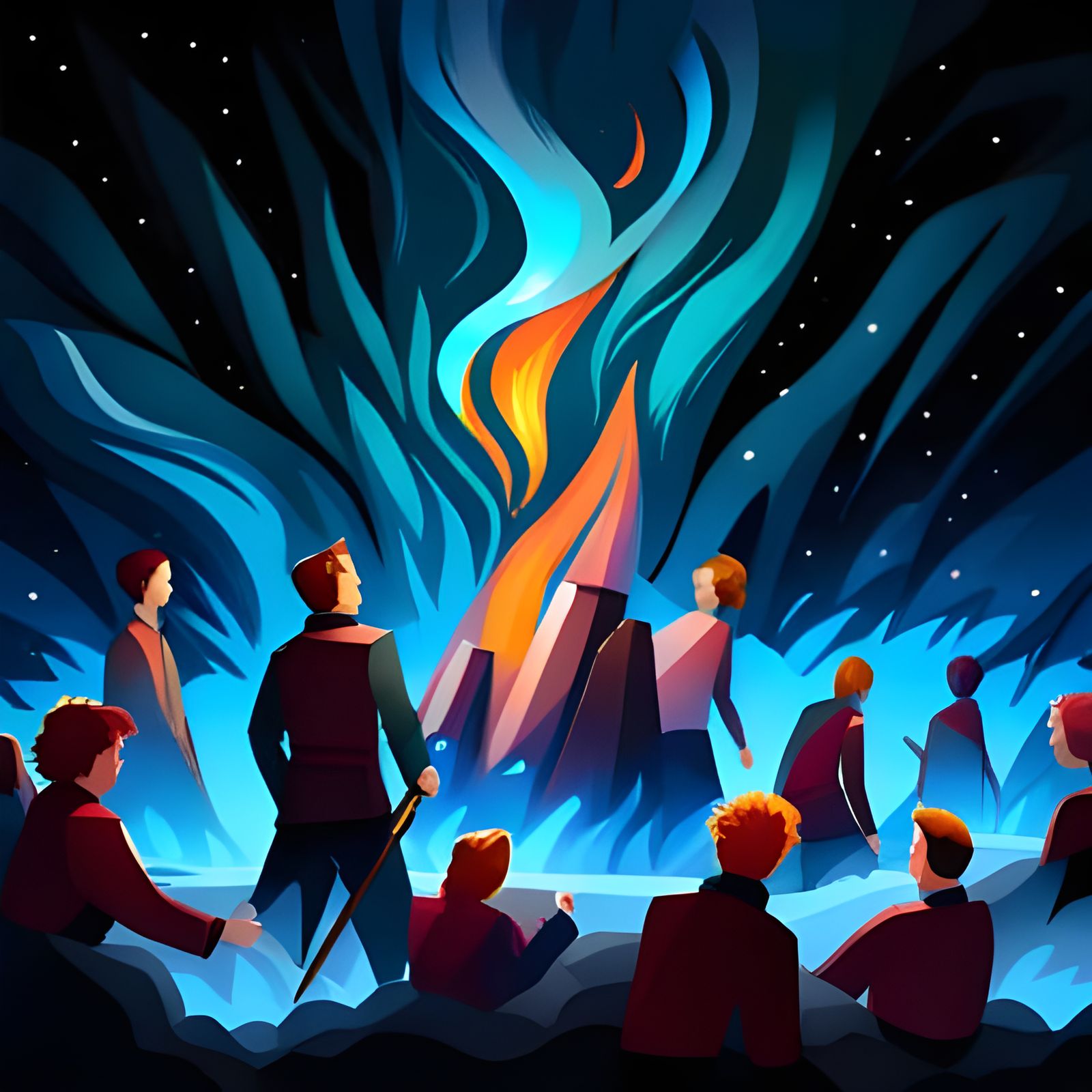 Campfire 6 - AI Generated Artwork - NightCafe Creator