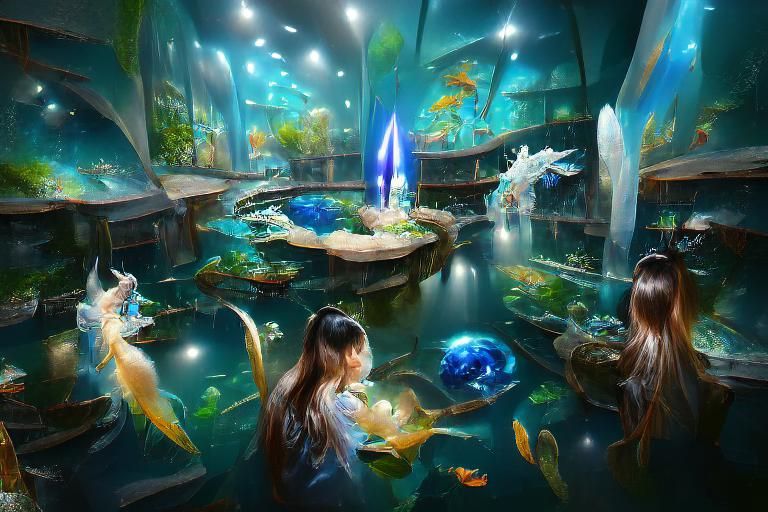 Fantasy luminous water world aquarium by Alayna Danner Dang My Linh ...