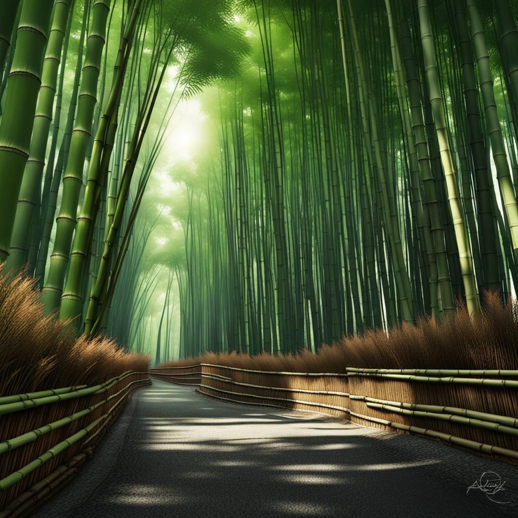 Sagano Bamboo Forest This is the largest bamboo forest in Kyoto. Both ...