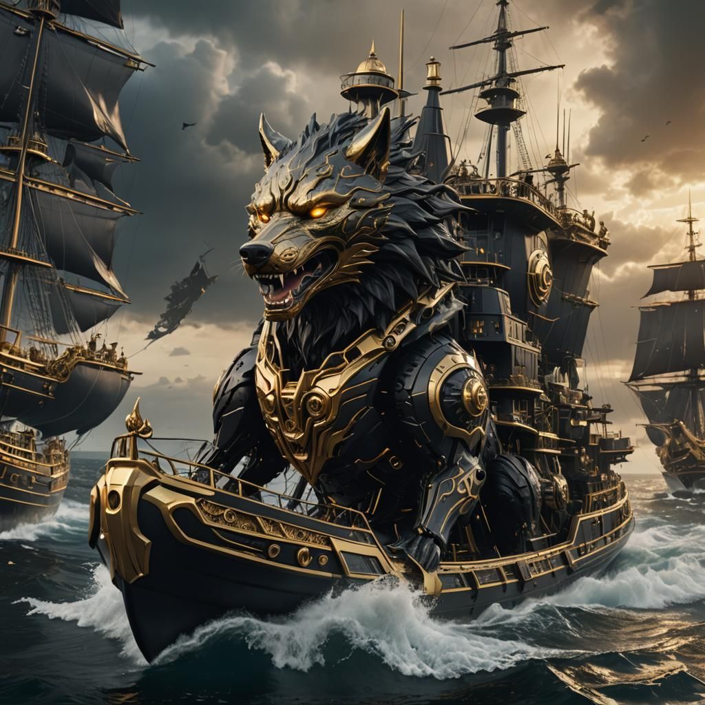 Wolf Warship - AI Generated Artwork - NightCafe Creator
