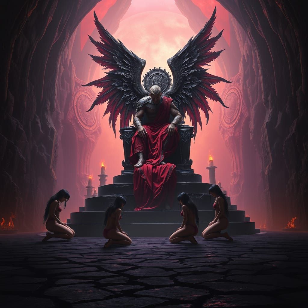 Dark Lord - Majestic Archangel Reigns Over Hellish Throne in...