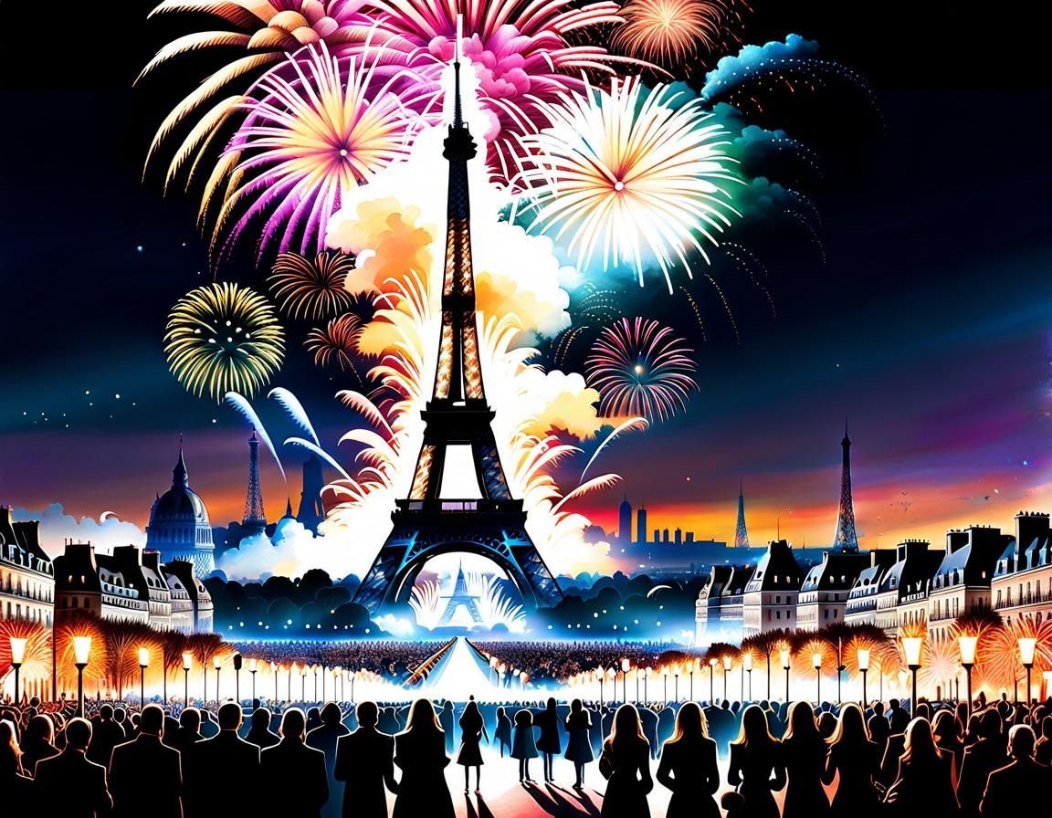 Countdown to Midnight in France - AI Generated Artwork - NightCafe Creator