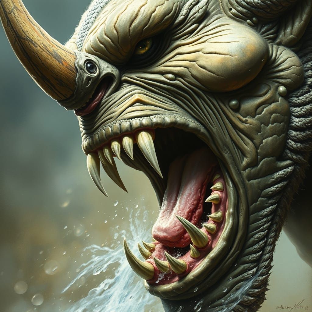 Hyper-Realistic Closeup of an Orc in Battle Cry - AI Art