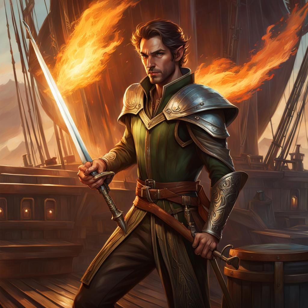 Swashbuckler Pirate Elf Male #6 - AI Generated Artwork - NightCafe Creator