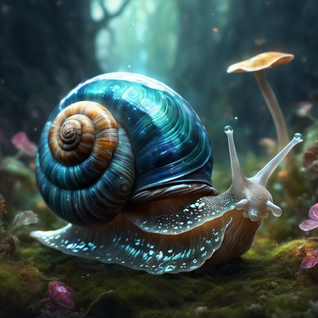 Fairy snail - AI Generated Artwork - NightCafe Creator
