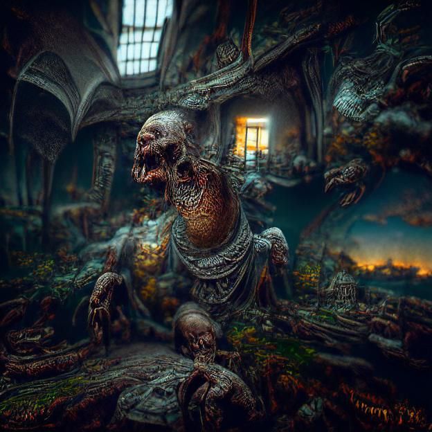 Horrifying terrifying dreadful nightmare beautifully lit Ferdinand Knab ...