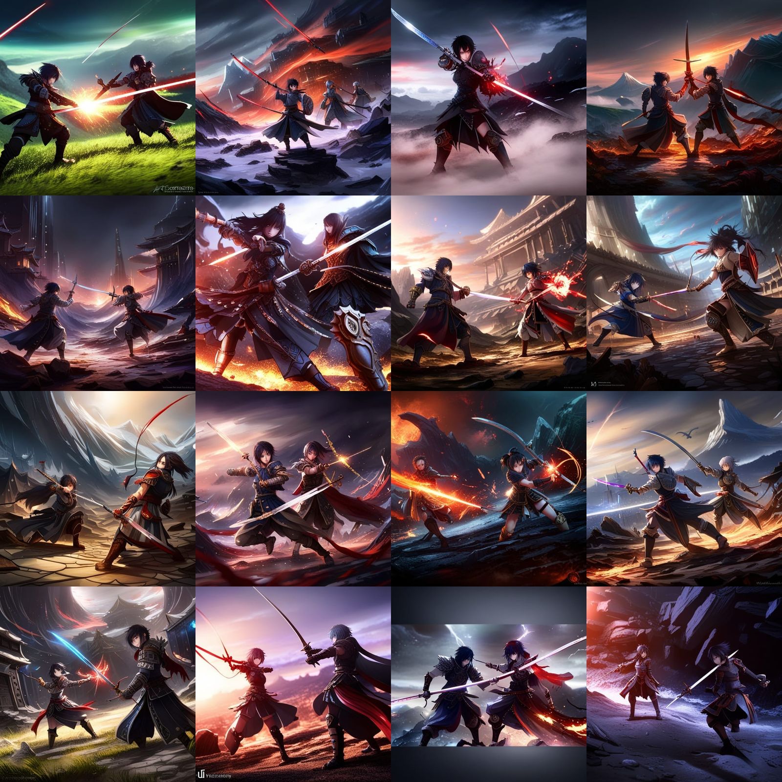 very epic image about anime sword fighting - AI Generated Artwork ...