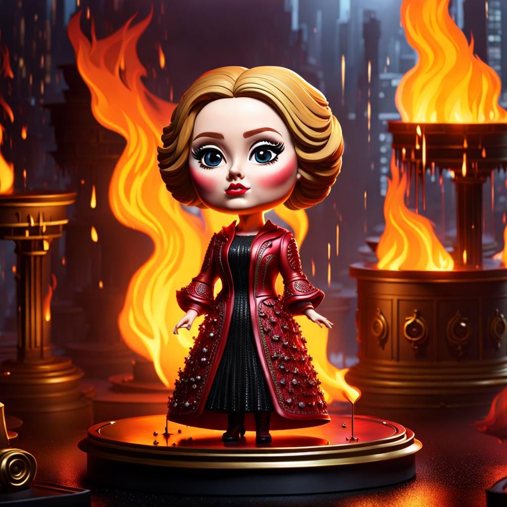 Adele, one off collectible bobblehead "set fire to the rain" - AI Generated Artwork - NightCafe ...