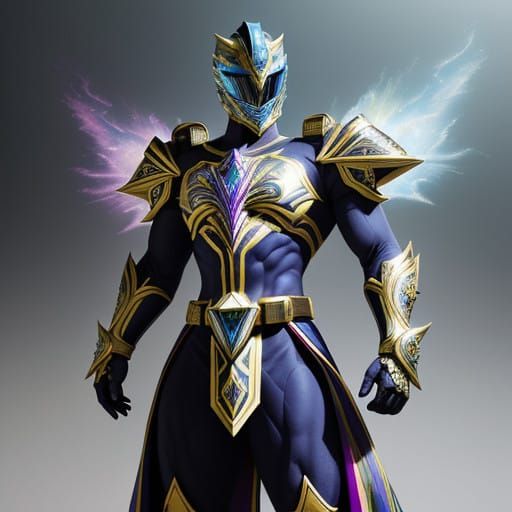 A majestic, full-body portrait of a (Prismatic) Mighty Morphin Power ...