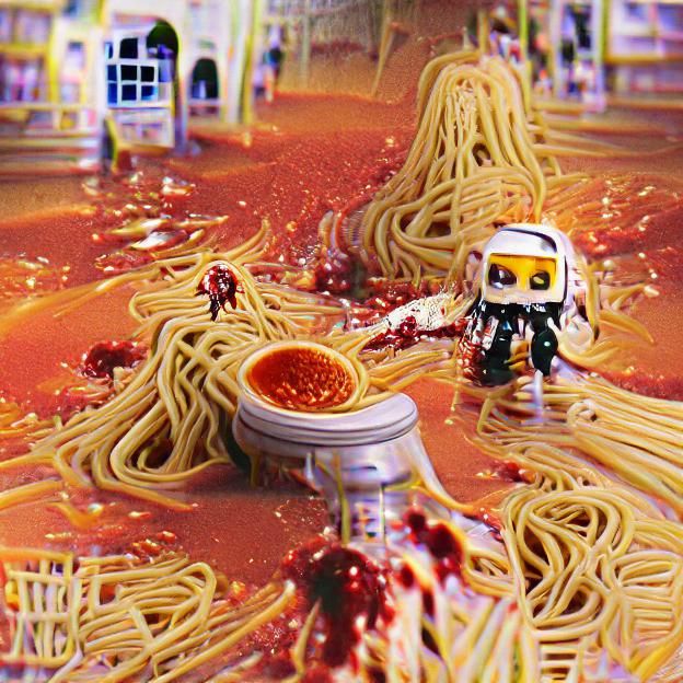 Lost in the Sauce - A Spaghetti Nightmare - AI Generated Artwork ...