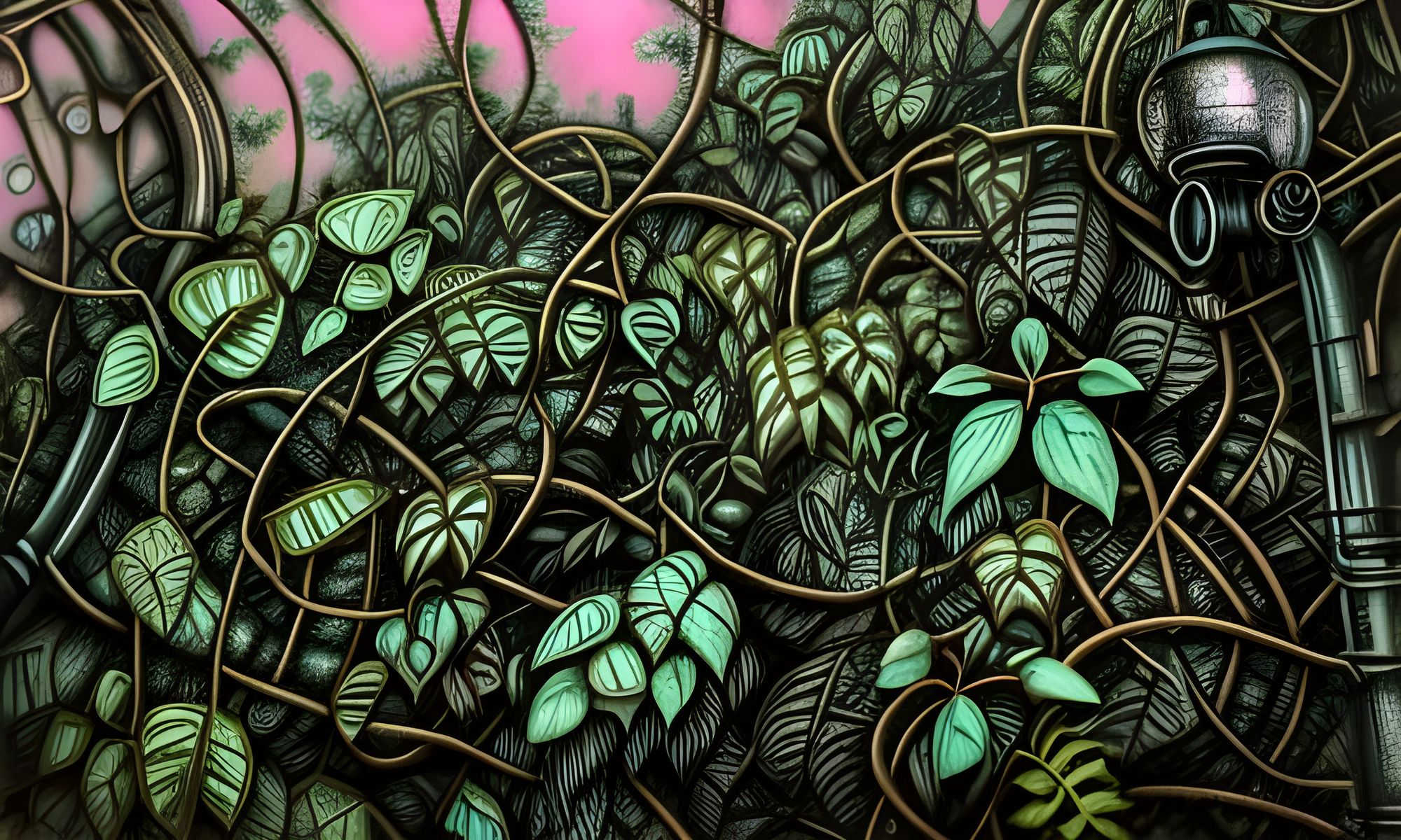 Overgrown SteamPunk City : r/nightcafe