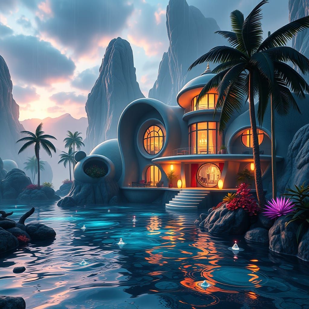 Home Lagoon - Ethereal Futuristic Oasis Reveals Lagoon Hidea...