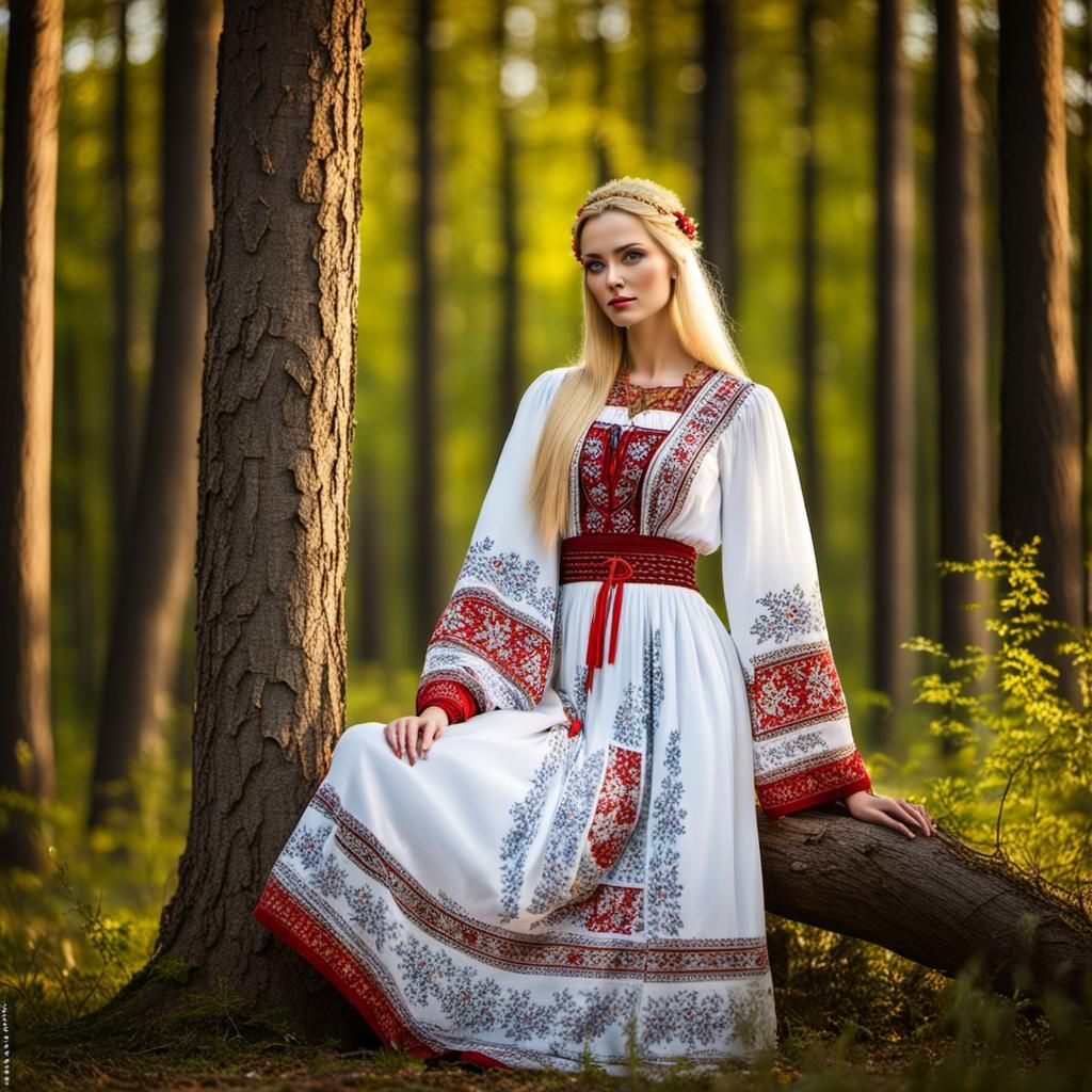 Traditional slavic dress - AI Generated Artwork - NightCafe Creator