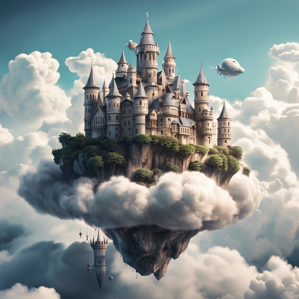 Floating Castle - AI Generated Artwork - NightCafe Creator