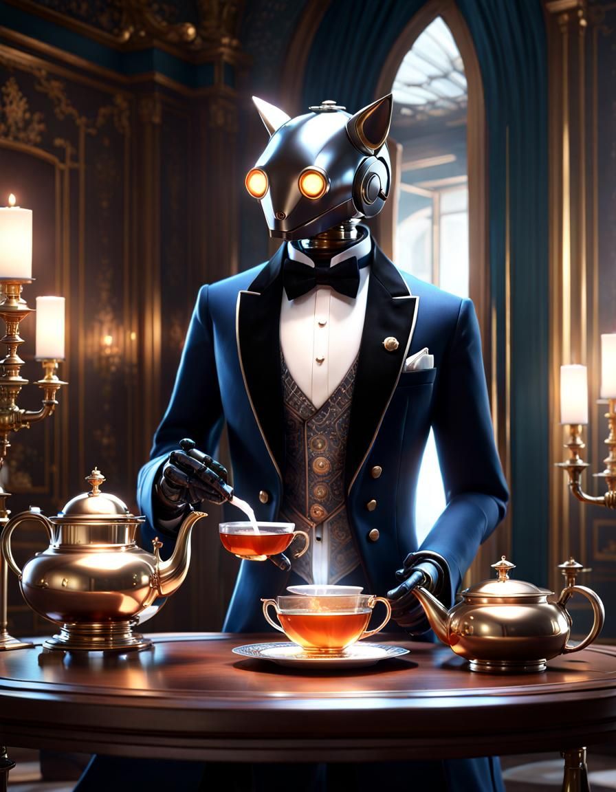 Robot Butler - AI Generated Artwork - NightCafe Creator