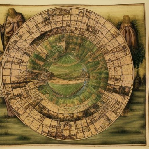 An extremely detailed, labeled, davinci style, exquisite cartography ...