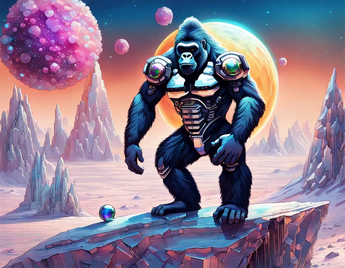 Cyborg Gorilla - AI Generated Artwork - NightCafe Creator