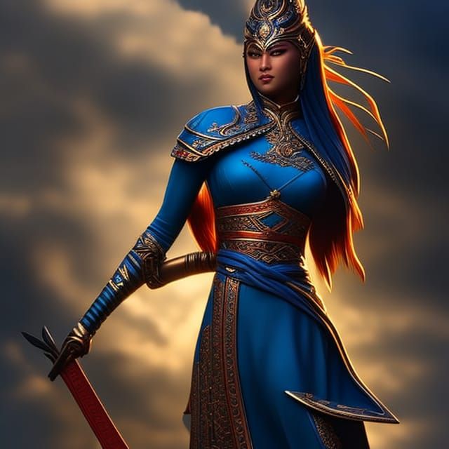 Warrior Lady - AI Generated Artwork - NightCafe Creator