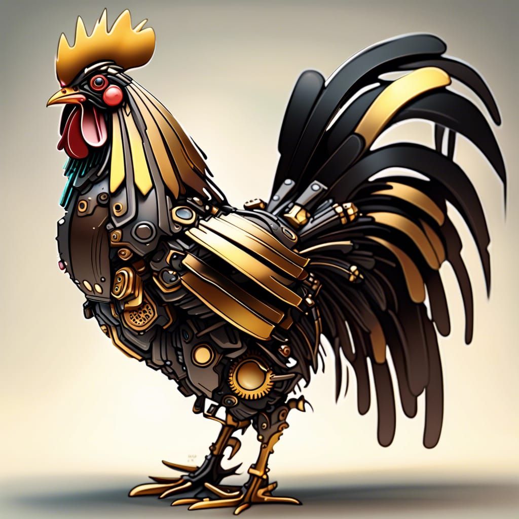 The Rooster Robot - Robot Pets Challenge Try-out - AI Generated Artwork ...