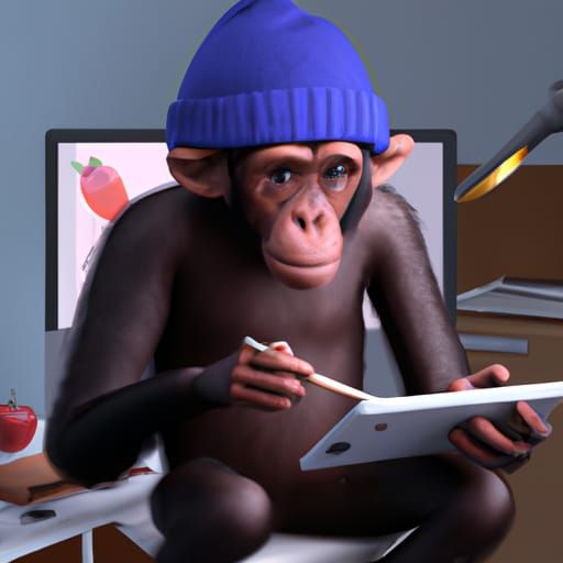 Chimp artistc - AI Generated Artwork - NightCafe Creator