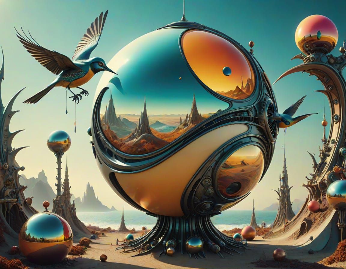 Home built by a bird-like race of aliens