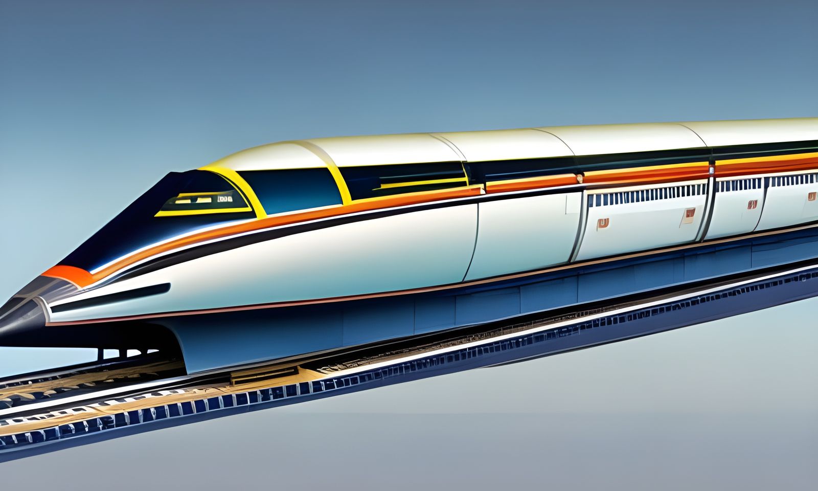 The Concordia hyperrail speedtrain - AI Generated Artwork - NightCafe Creator