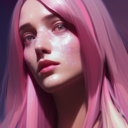 pink haired girl - AI Generated Artwork - NightCafe Creator