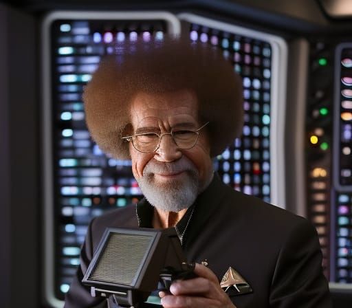 painter bob ross, assimilated by the borg in star trek, Professional ...