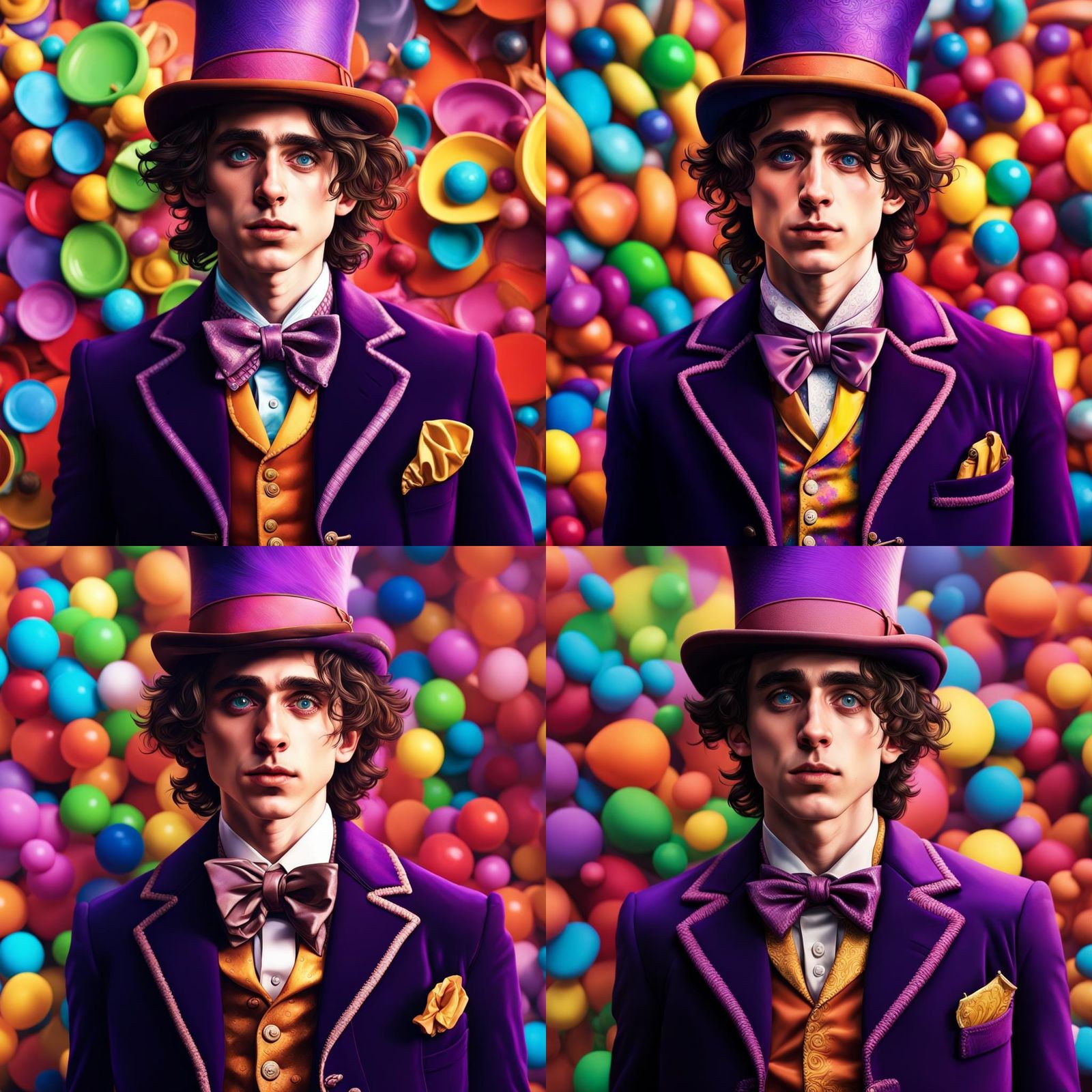 Timothy Chalamet as willy wonka - AI Generated Artwork - NightCafe Creator