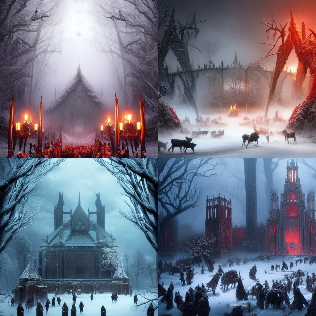 Winter Blood Ritual - AI Generated Artwork - NightCafe Creator