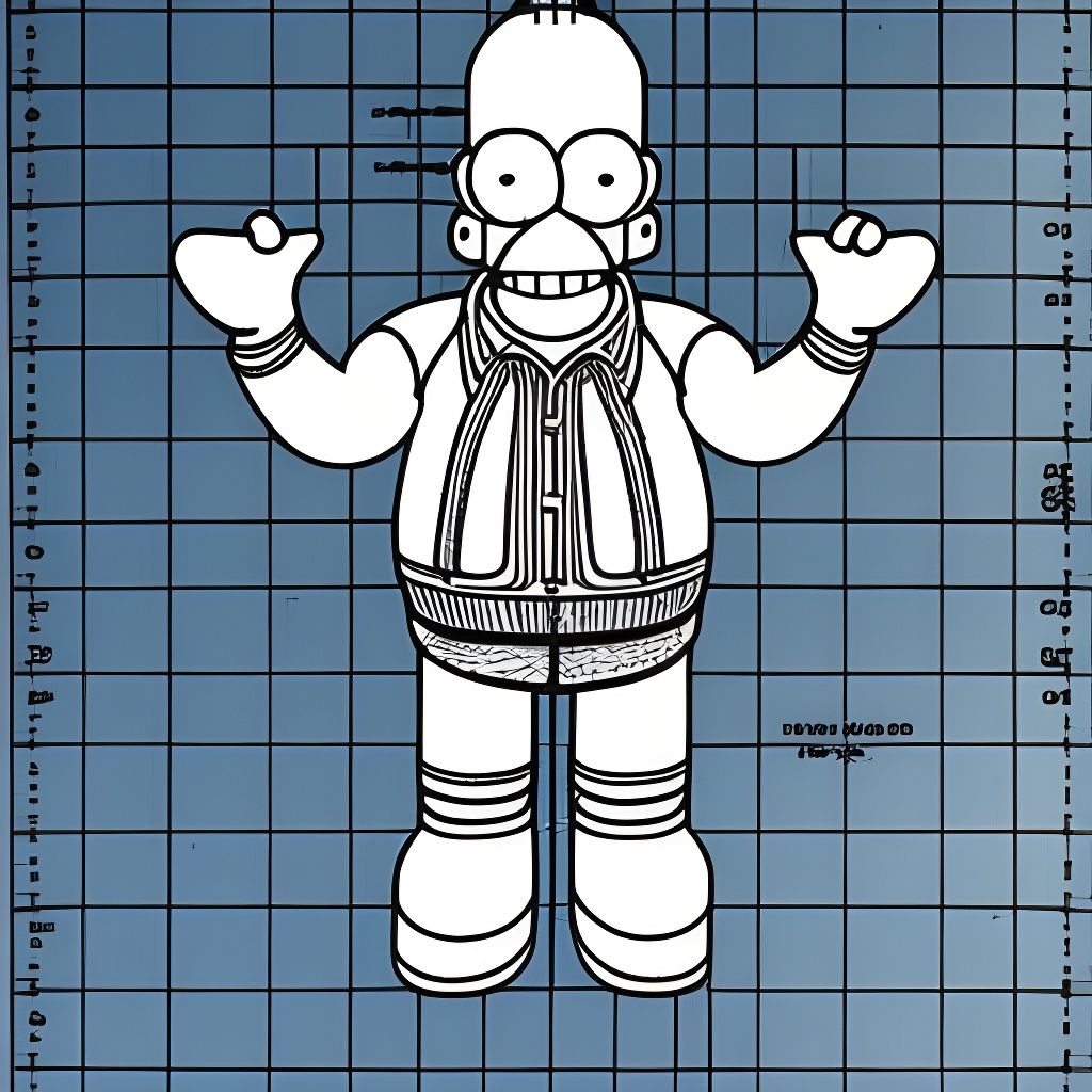 Blueprint of Homer - AI Generated Artwork - NightCafe Creator