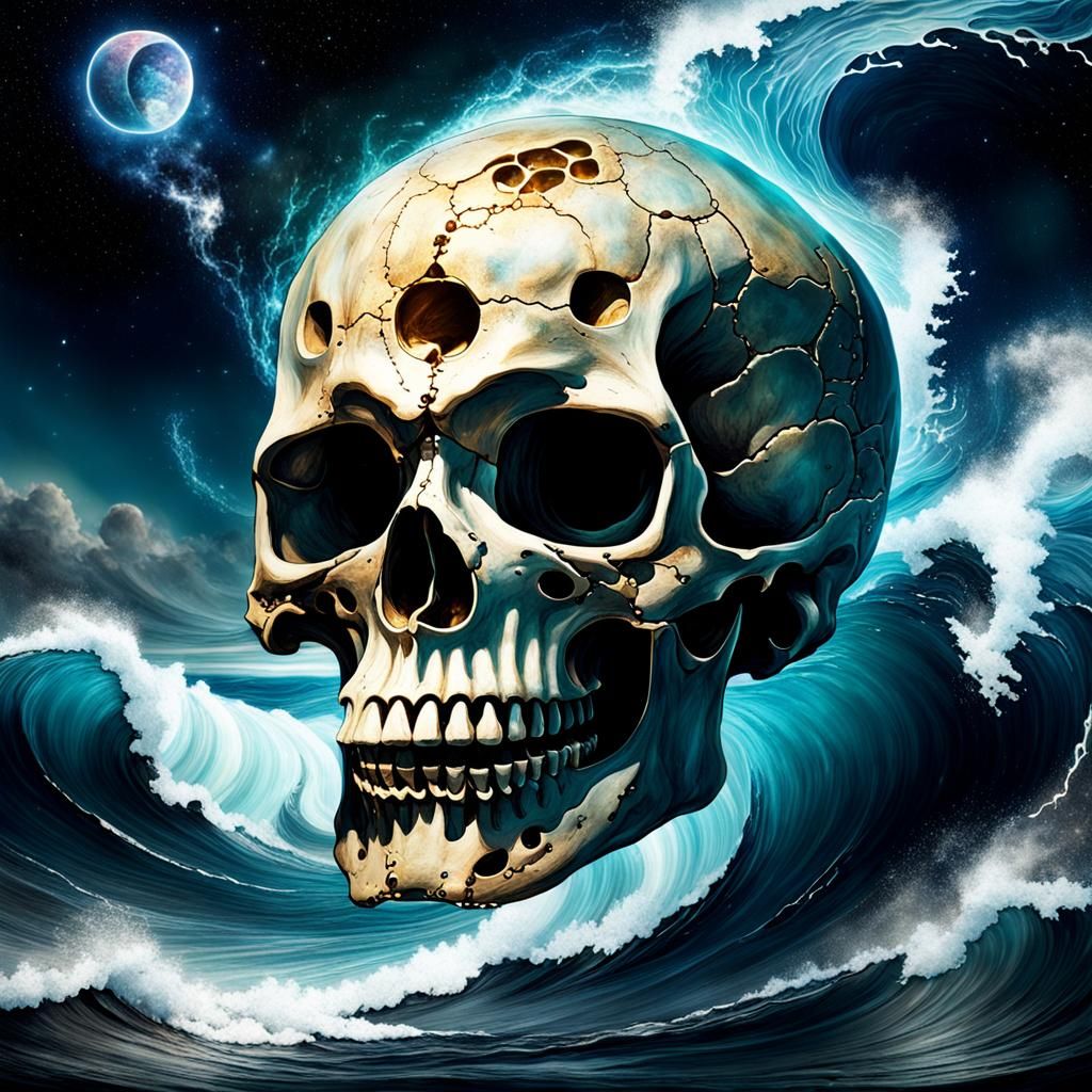 A celestial skull - AI Generated Artwork - NightCafe Creator