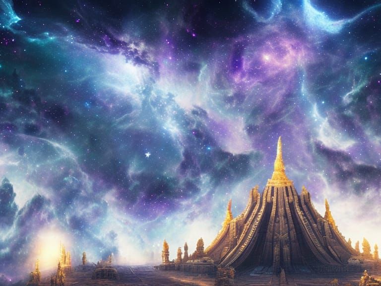 Cosmic Temple - AI Generated Artwork - NightCafe Creator