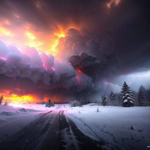 Angry weather: Aesthetic snow apocalypse:The howling wind blizzard that ...
