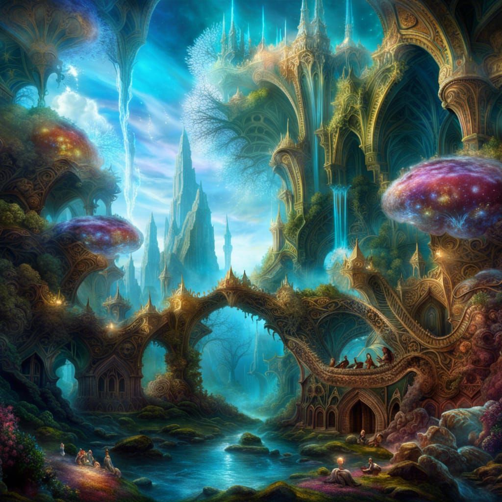 a fantastical landscape with fantastical ornate formations anna dittman ...