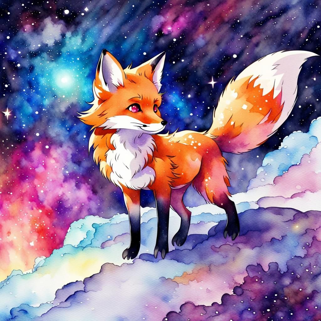 Fox In Space - AI Generated Artwork - NightCafe Creator