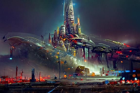 Sci-fi City - AI Generated Artwork - NightCafe Creator