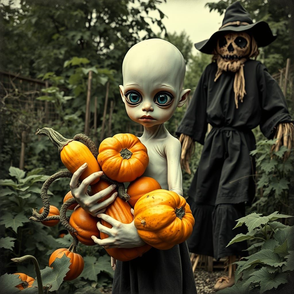 The Scarecrow Scared the Turnip Children (Family Photo 21)