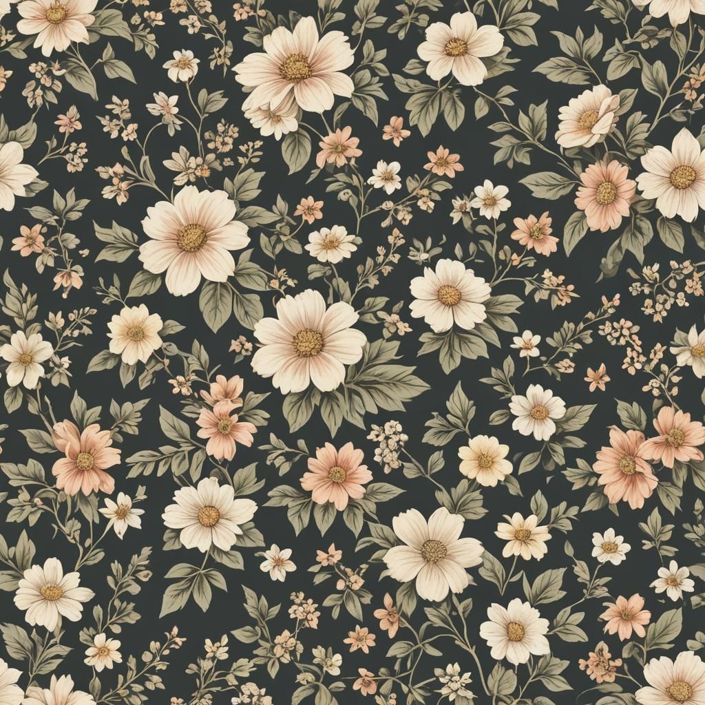 dainty floral wallpaper - AI Generated Artwork - NightCafe Creator