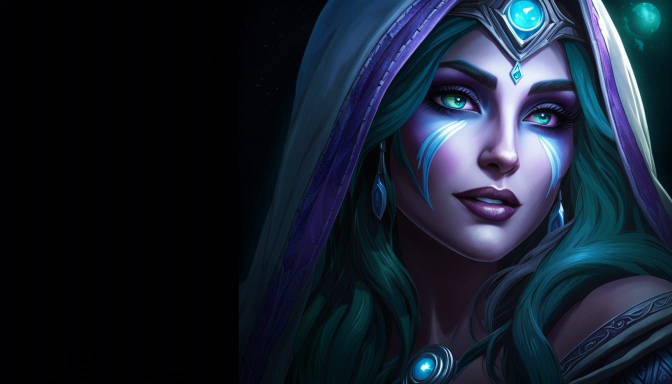 Tyrande, priestess of the moon, world of warcraft inspired, HD ...