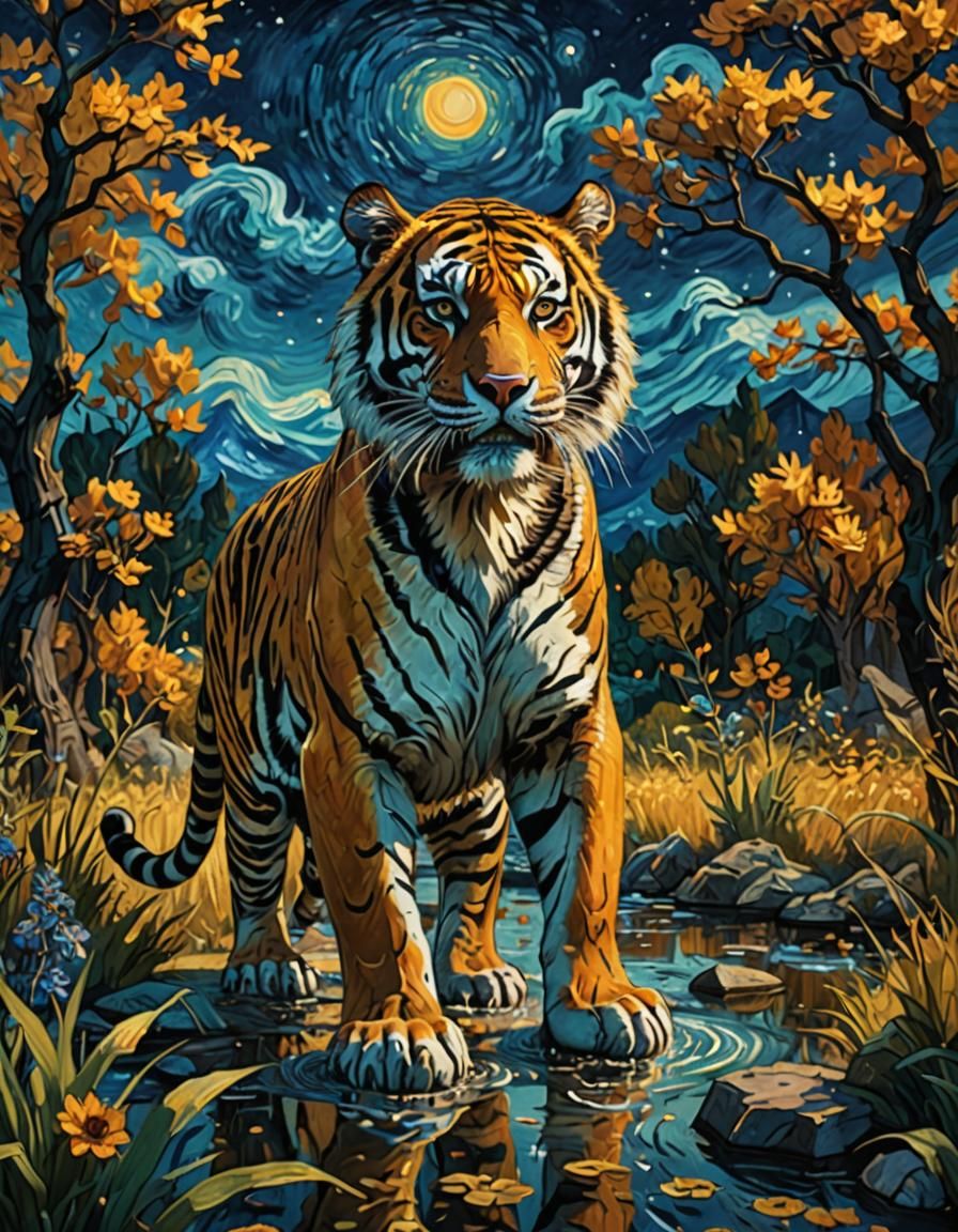 Tiger - AI Generated Artwork - NightCafe Creator