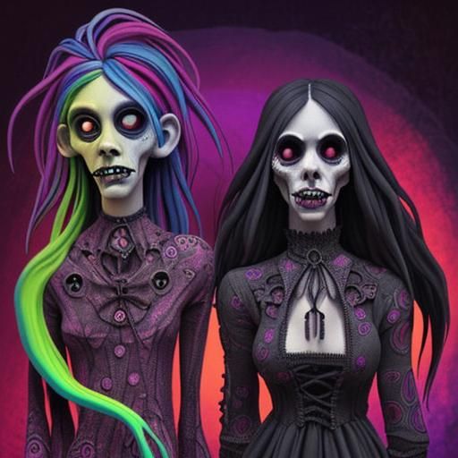 1-800-Freaks-Wanted psychedelic art gothic art mysterious - AI ...