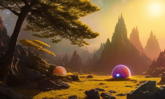 Life on alien world - AI Generated Artwork - NightCafe Creator