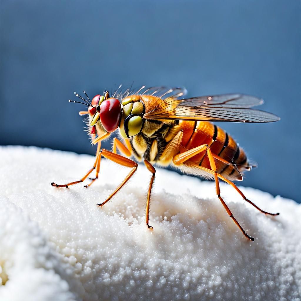 Fruit Fly on Wool - AI Generated Artwork - NightCafe Creator