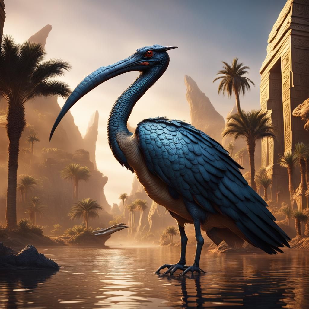 Egyptian Ibis - AI Generated Artwork - NightCafe Creator