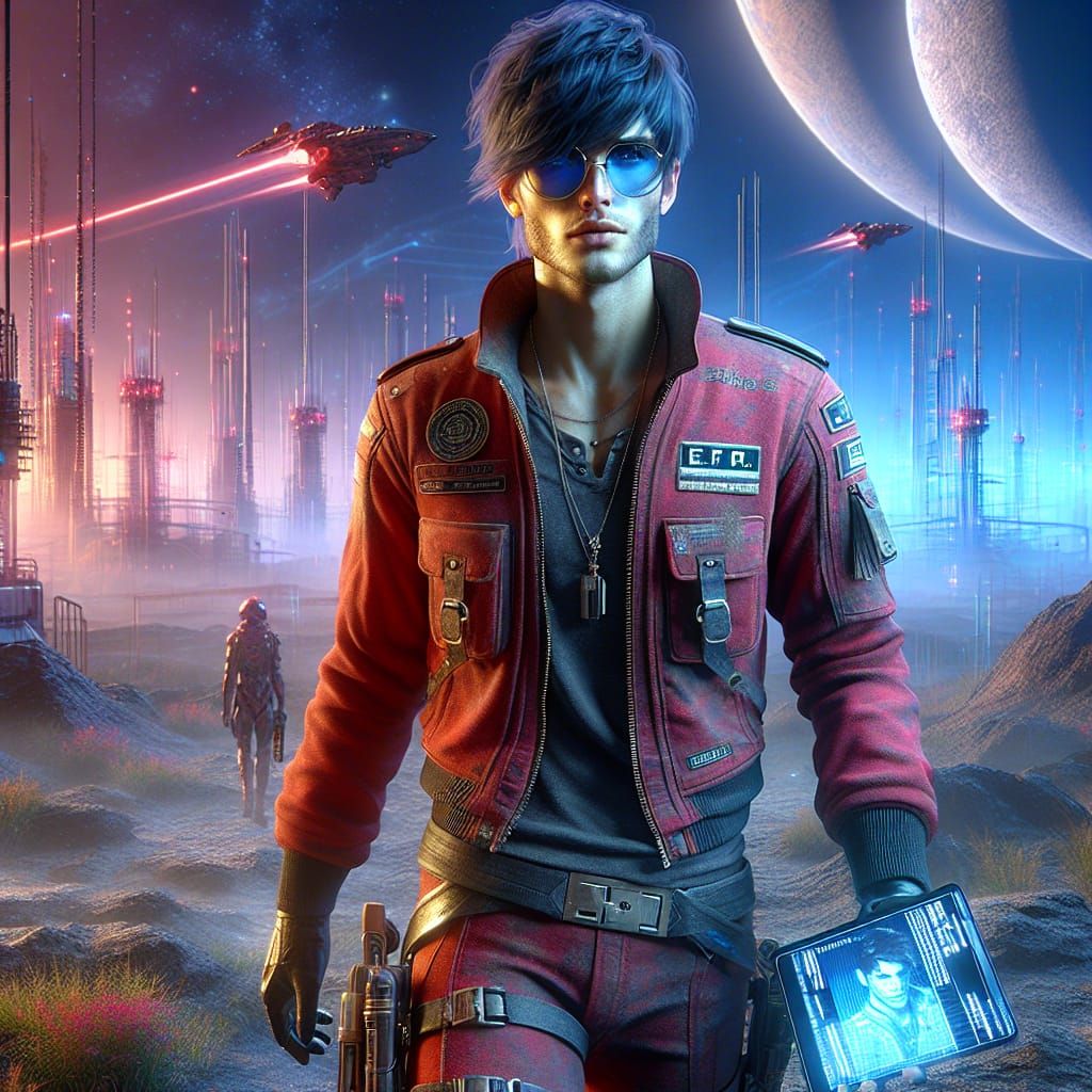 Former Admiral Oriose: 6 Carrying a Digital Wanted Poster