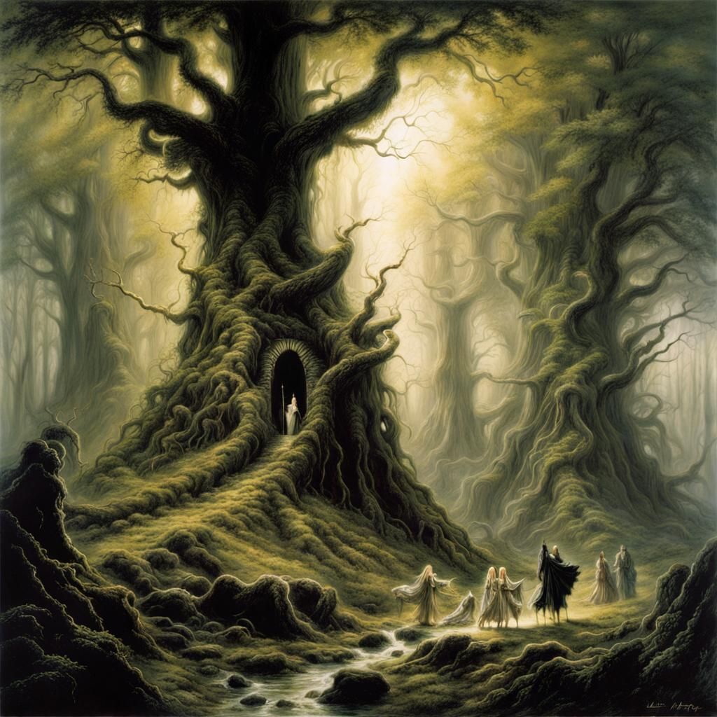 Eldritch forest, fantasy, Luis Royo - AI Generated Artwork - NightCafe ...