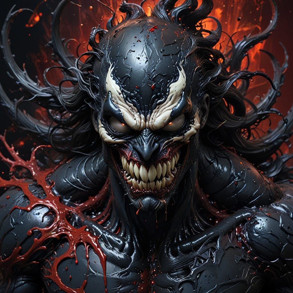 VENOM X SPAWN X CARNAGE - Venom in Dark, Hyper-Detailed Arti...