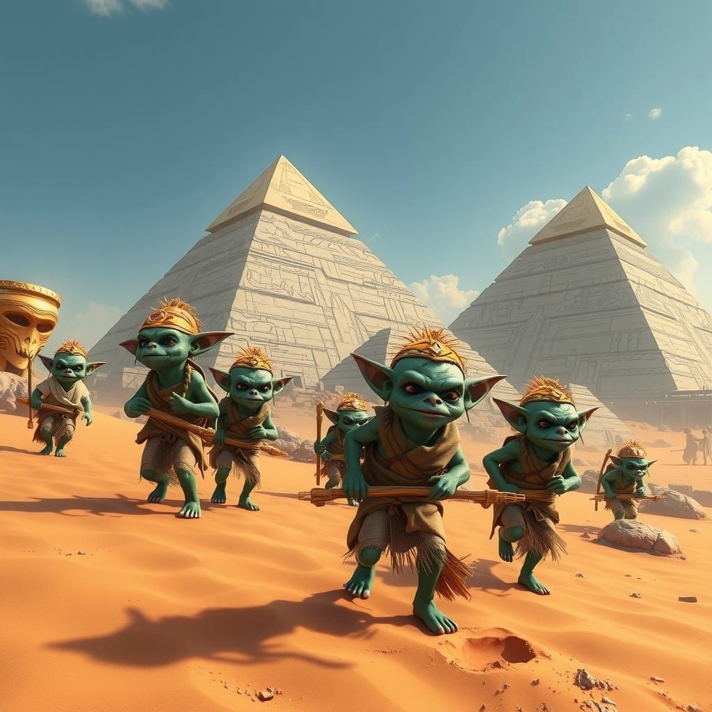 Goblin Architects Build Majestic Ancient Pyramids ... - AI Art