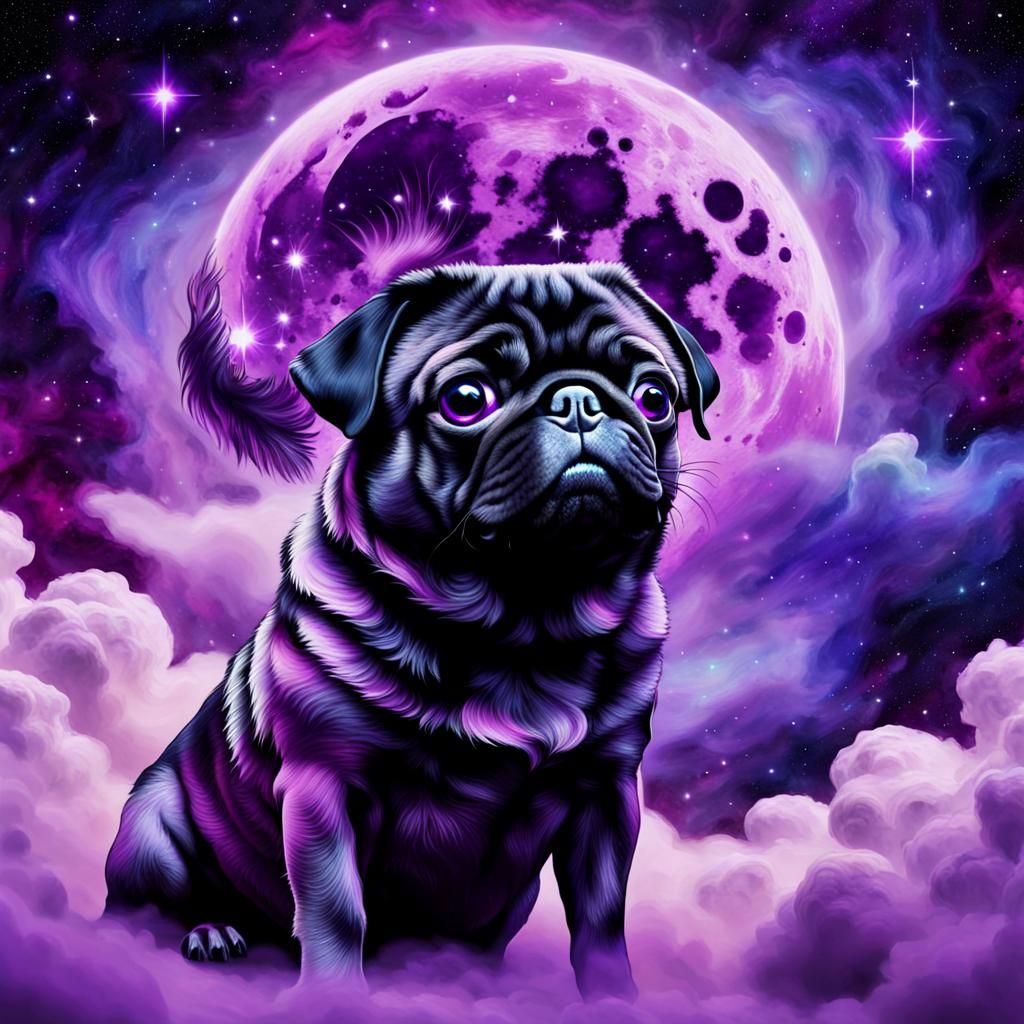 Moon Pug - AI Generated Artwork - NightCafe Creator